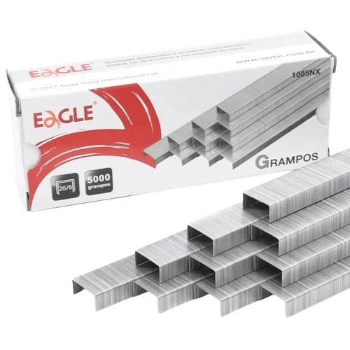 GRAMPO PARA GRAMPEADOR EAGLE 26/6 GALVANIZADO C/5000 - Aramaty